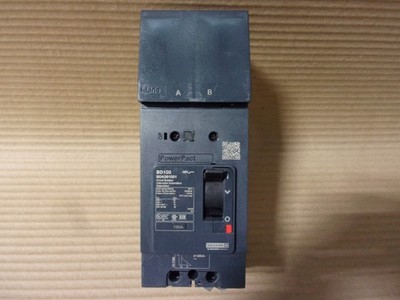 Square D BD BDA BDA261001 2 Pole 100 Amp 600V AB PHASE Circuit Breaker ...