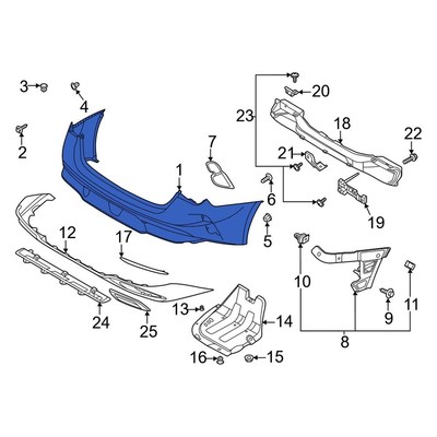 For Kia K5 2021-2024 Kia 86611L3300 Rear Upper Bumper Cover | eBay