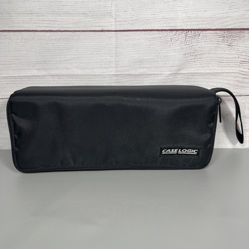 Vintage Case Logic 15 Cassette Tape Black Storage Holder Carrying Case ...