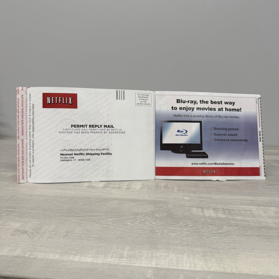 Netflix Red Envelope ORIGINAL OG OLD SCHOOL Unused Return DVD Mailer | eBay