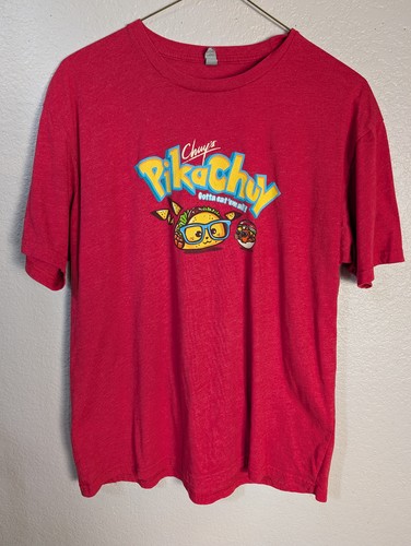 Chuy's Pikachuy Pokemon Taco Mens XL Next Level Apparel T-Shirt Red | eBay