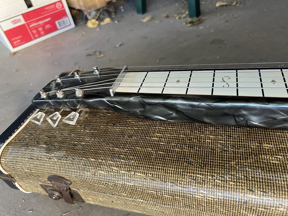 Vintage 1950’s Magnatone Black Pearl Lap Steel Guitar & Case | eBay