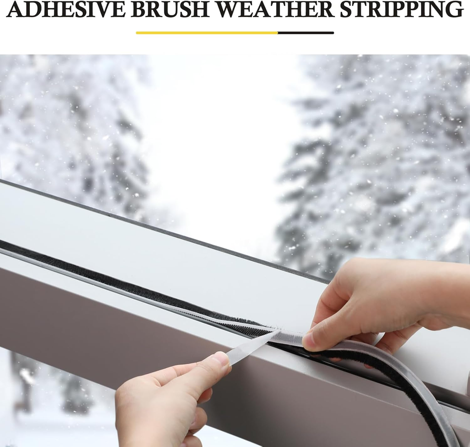 Brush Weather Stripping, 11/32 Inch X 11/32 Inch X 16 Feet, High ...