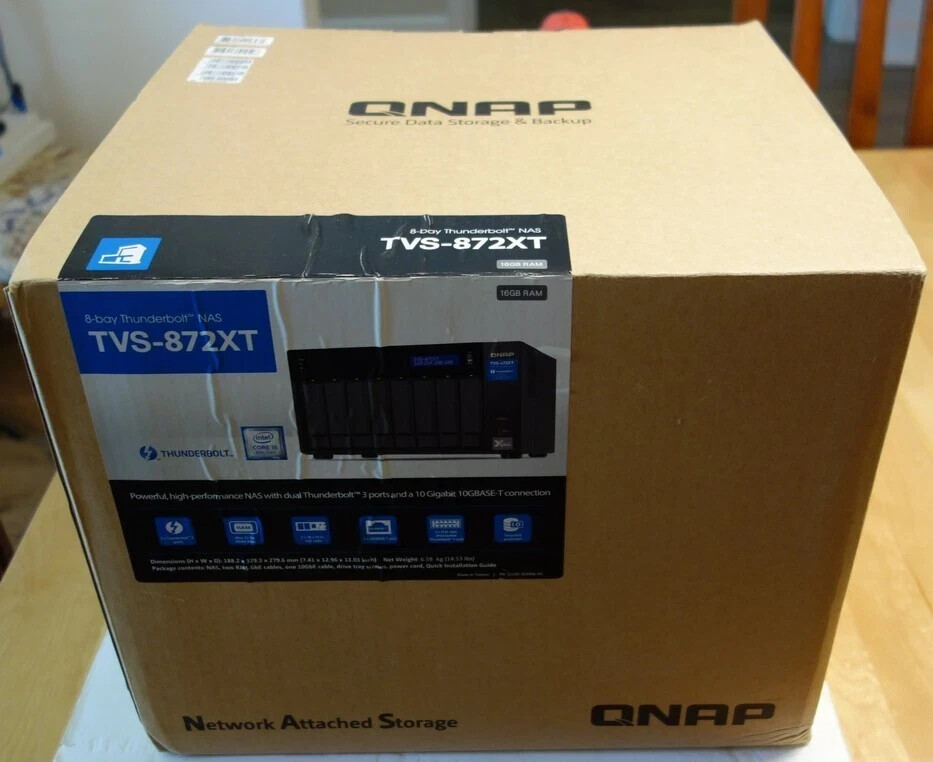 QNAP TVS-872XT 8-Bay NAS Enclosure | 10GBE | Thunderbolt 3 | 16GB DDR4 ...