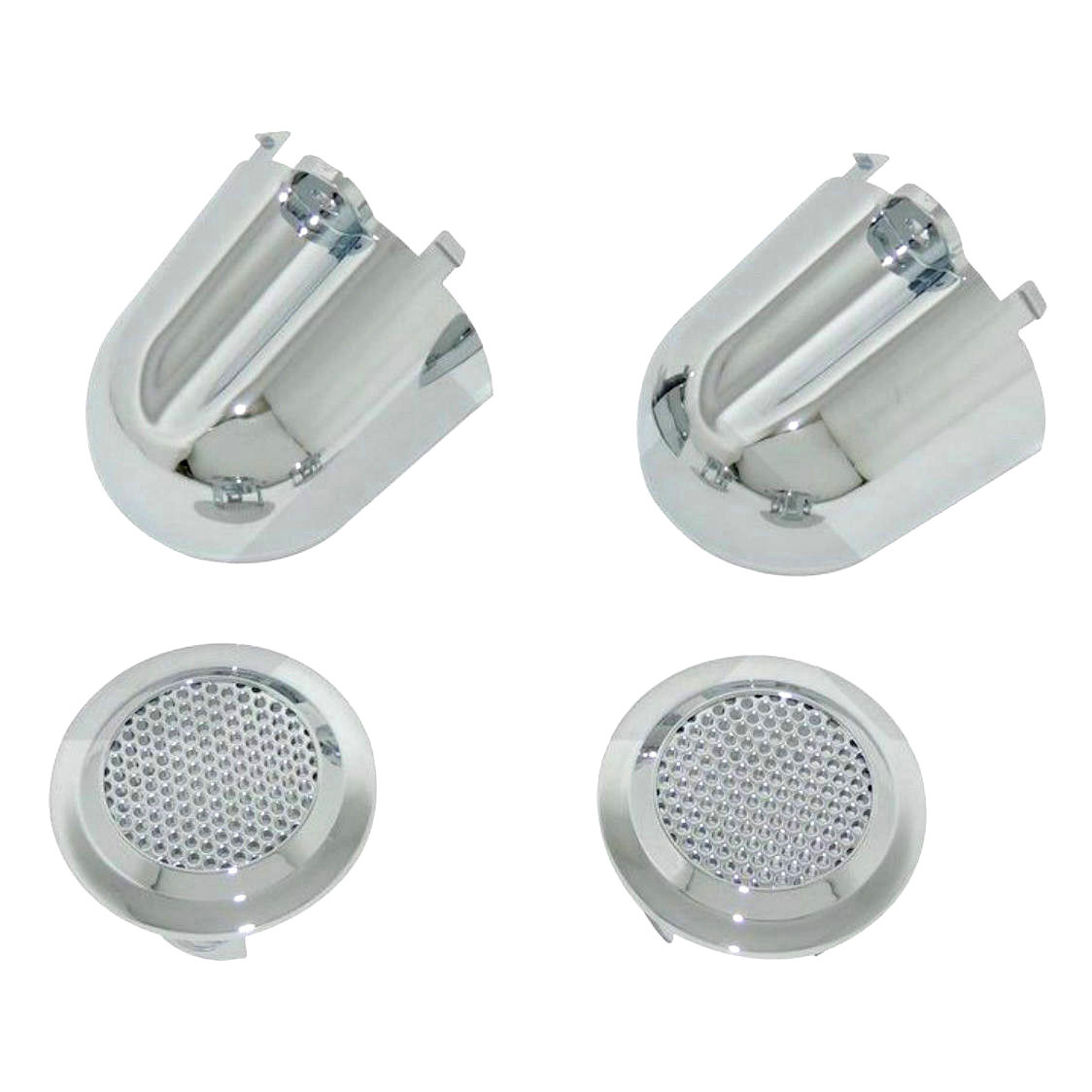 Tweeter Covers Chrome for Jeep Wrangler JK 07-2010 Rough Trail RT27041 ...
