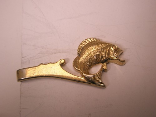 Large Mouth Bass Steelhead Muskie Vintage HICKOK Tie Bar Clip fishing ...