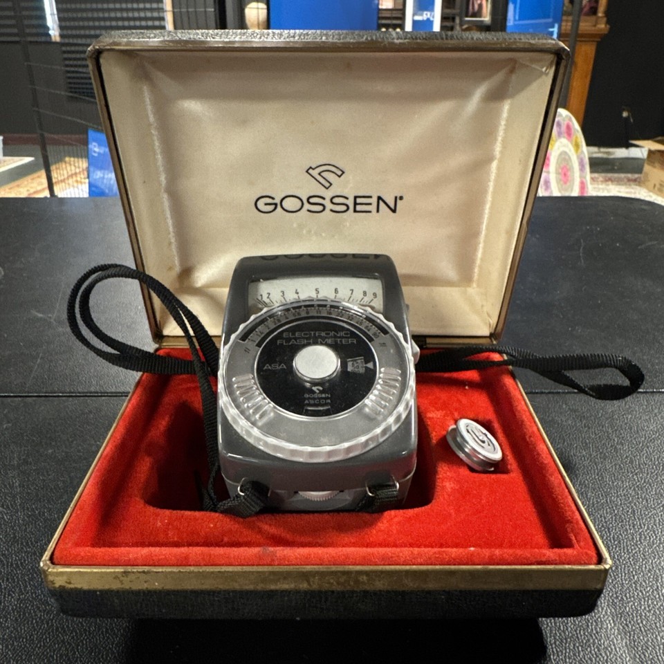 Vintage Gossen Electronic Flash Meter Ascor Germany OG Case & Battery ...