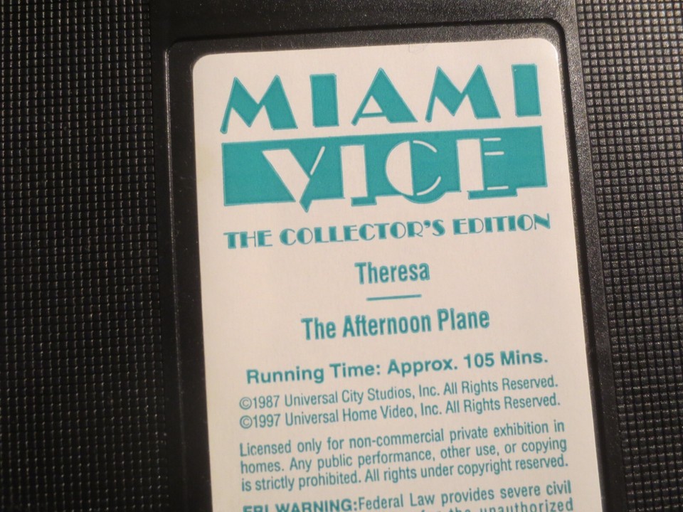 Vintage 1997 Universal Home Video Columbia House RE-TV 10 VHS Miami ...