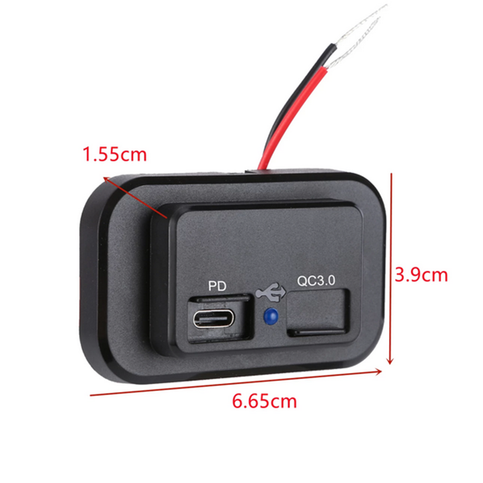 Car Cell Phone Charger Socket Adapter USB QC 3.0 Fast Charging ...