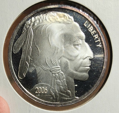 2006 INDIAN HEAD BUFFALO DESIGN 1 TROY OZ. .999 FINE SILVER BULLION ...