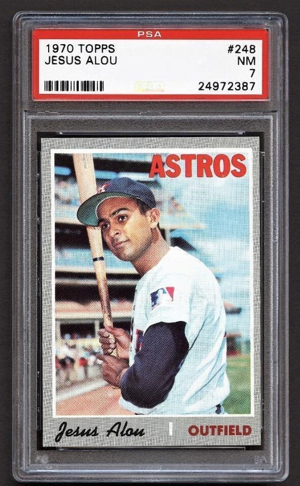 JESUS ALOU 1970 TOPPS BASEBALL CARD #248 GRADED PSA 7 NM HOUSTON ASTROS ...