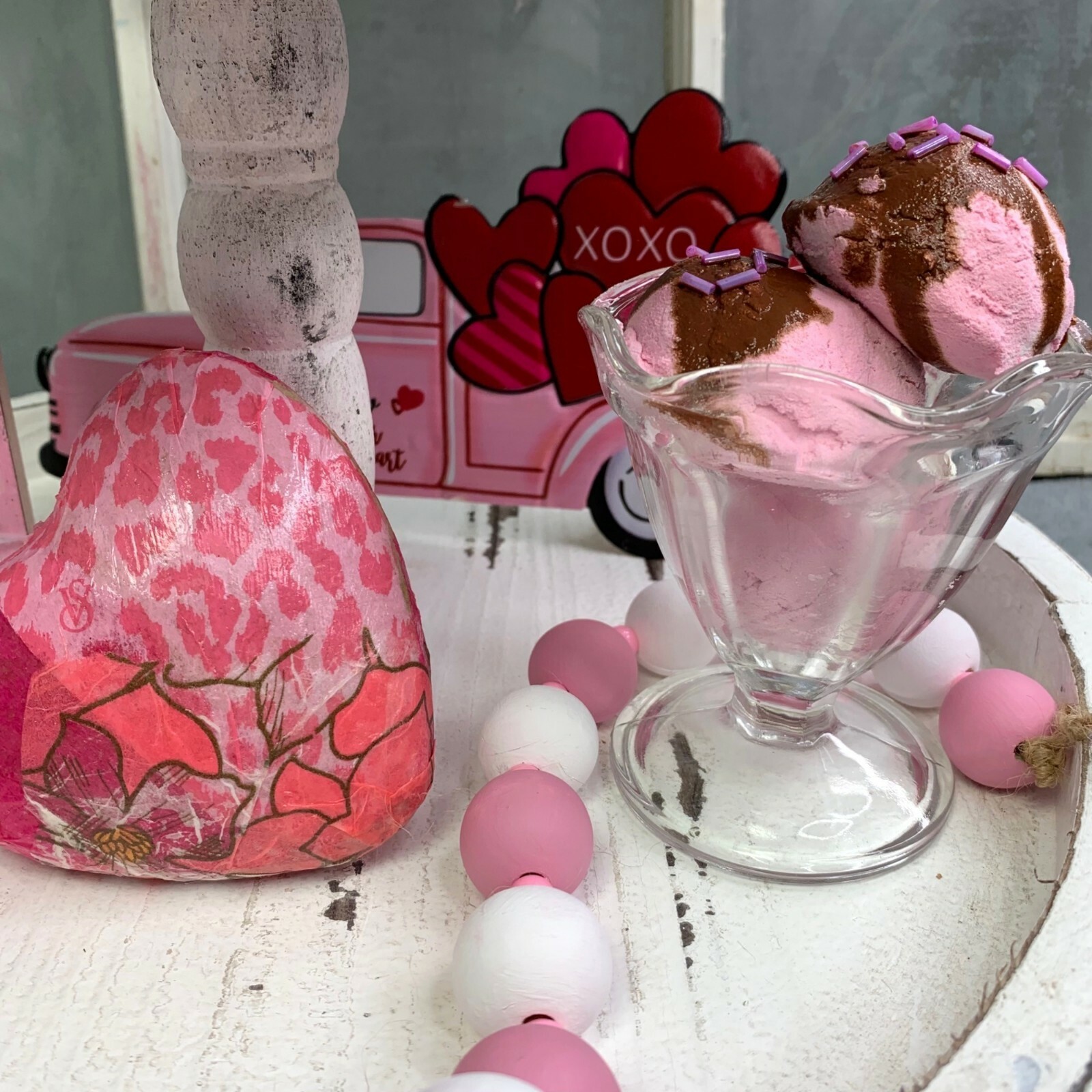 Valentines Sweet Treats Tier Tray Decor Set Decorations Lot Marshmallow ...