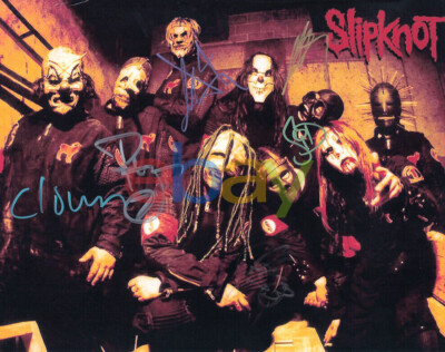SLIPKNOT Group Signed 8x10 Photo 6 MEMBERS Autographed Photograph RARE ...