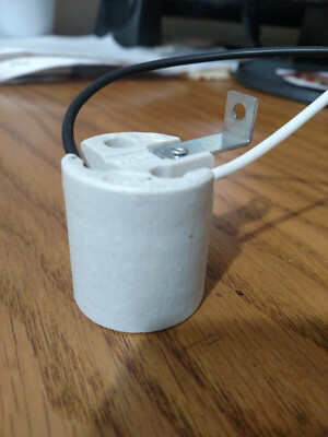 NEW PORCELAIN LIGHT BULB SOCKET FOR ADVERTISING CLOCKS.W/BRACKET ...