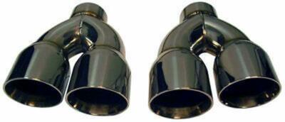 2 STAINLESS STEEL DUAL EXHAUST TIPS PAIR 2.5 4.0 Camaro Trans Am 2.5" 4 ...