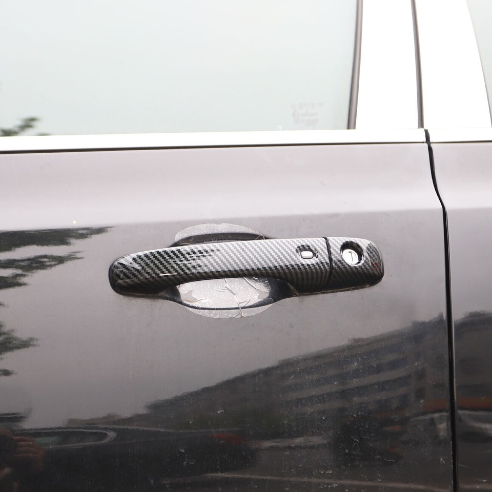 Carbon Fiber Door Handles Decor Shell Cover Trim For Chrysler 300 11 ...