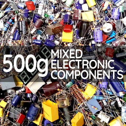 500g Electronic Components Job Lot LED Resistors Capacitors Diodes LOT ...