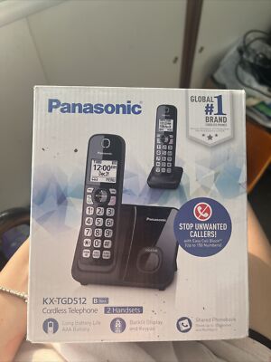 USED- Panasonic Cordless Phone Extended Phone Range KX-TGD510B | eBay