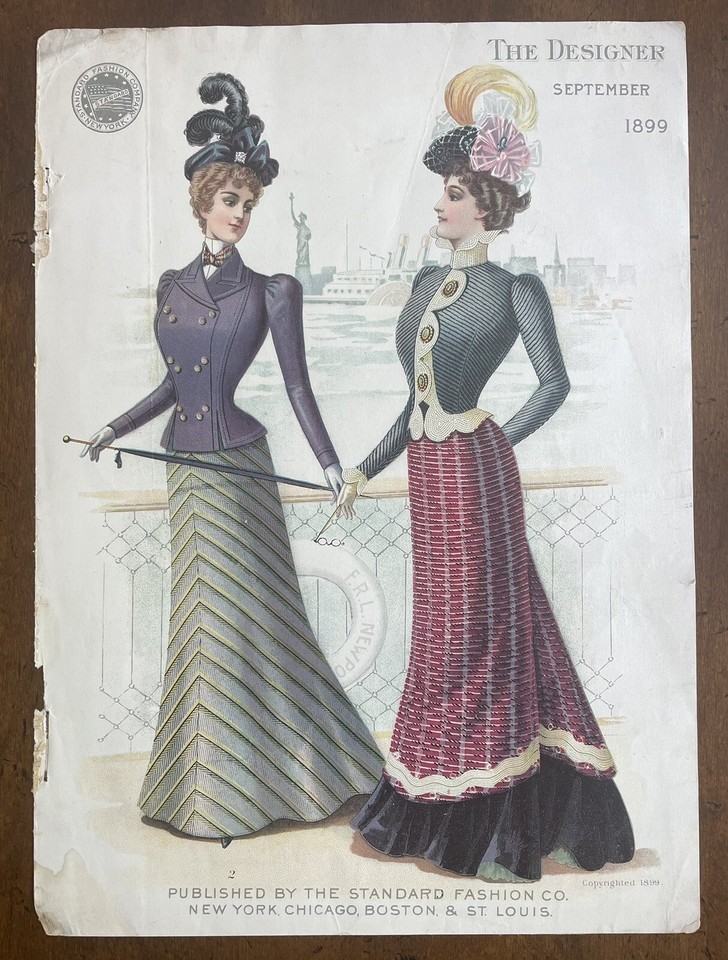 Antique Original FASHION PLATE Litho - THE DESIGNER 1899 Victorian ...