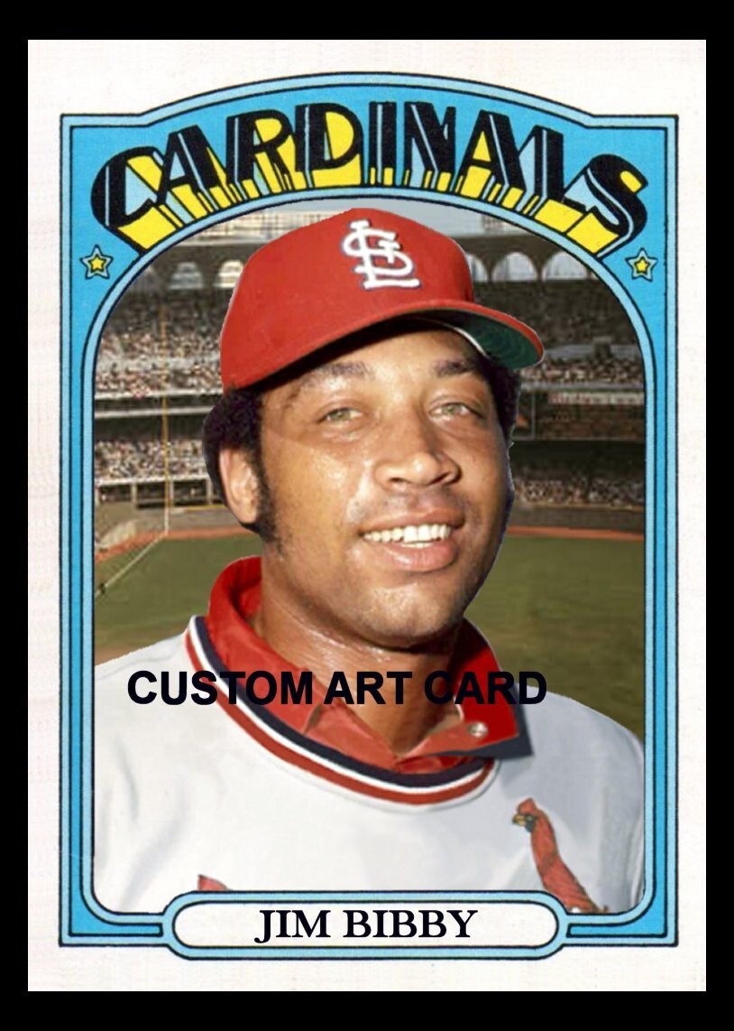 Jim Bibby St. Louis Cardinals 1972 Style Custom Baseball Art Card | eBay