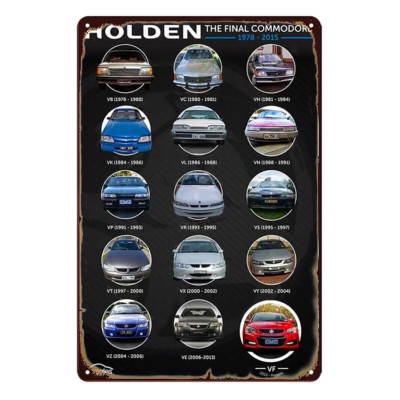 HOLDEN THE FINAL COMMODORE 1978-2015 Tin Metal Sign Rustic Look Vintage ...