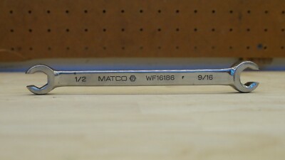 Matco Tools # WF16186 , SAE 1/2" x 9/16" Double Flare Nut Line Wrench ...