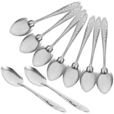 50 Pcs Stainless Steel Rice Spoon Student Buffet Serving Spoons Metal ...