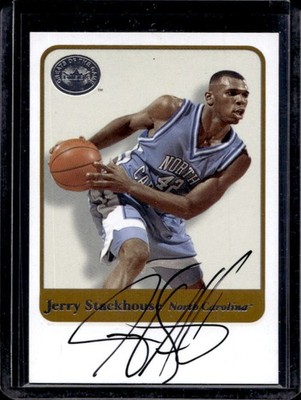2001-02 Fleer Greats of the Game Jerry Stackhouse Auto Tar Heels | eBay