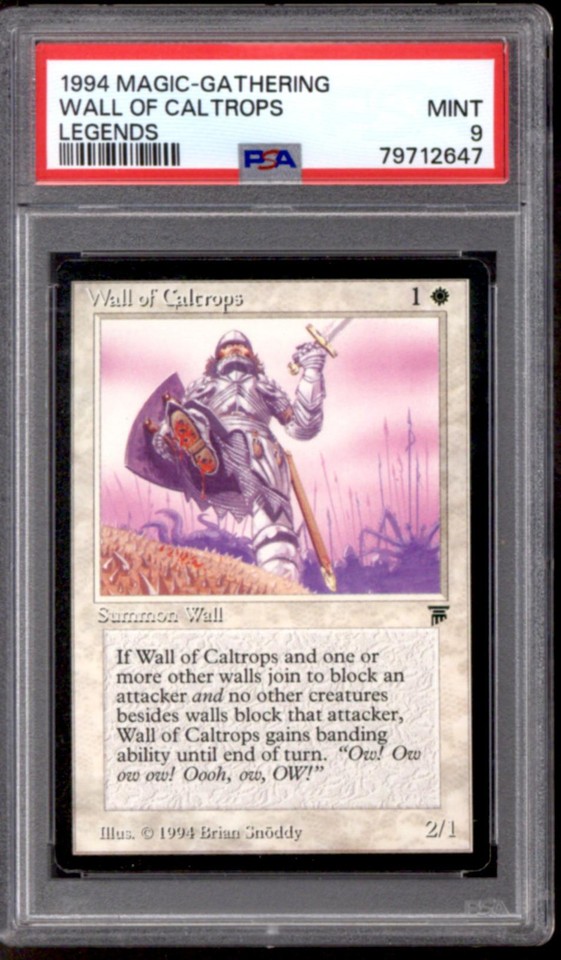 Magic MTG Legends Wall of Caltrops PSA 9 NEAR MINT NM | eBay