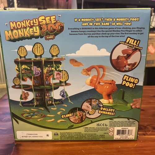 Monkey See, Monkey Poo Children's Game (Spin Master Games) Ages 4+ NEW ...