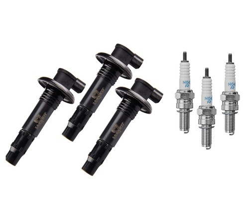 3-Pack SeaDoo 4-Tec Ignition Coil & NGK Plugs GTI GTS SE Limited Rental ...