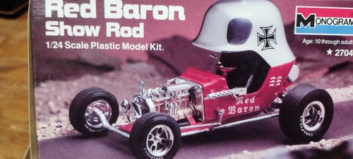 1985 Monogram Red Baron Model Kit 1/24 scale Parts Still In Plastic ...
