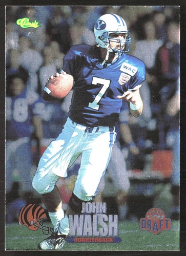 1995 Classic NFL Rookies Silver Foil #76 John Walsh Cincinnati Bengals ...