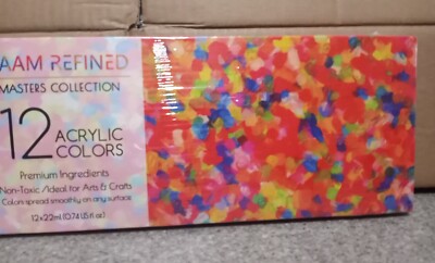 RAAM REFINED Acrylic Paint Set with 12 Colors0.74 oz 22 ml Painting ...