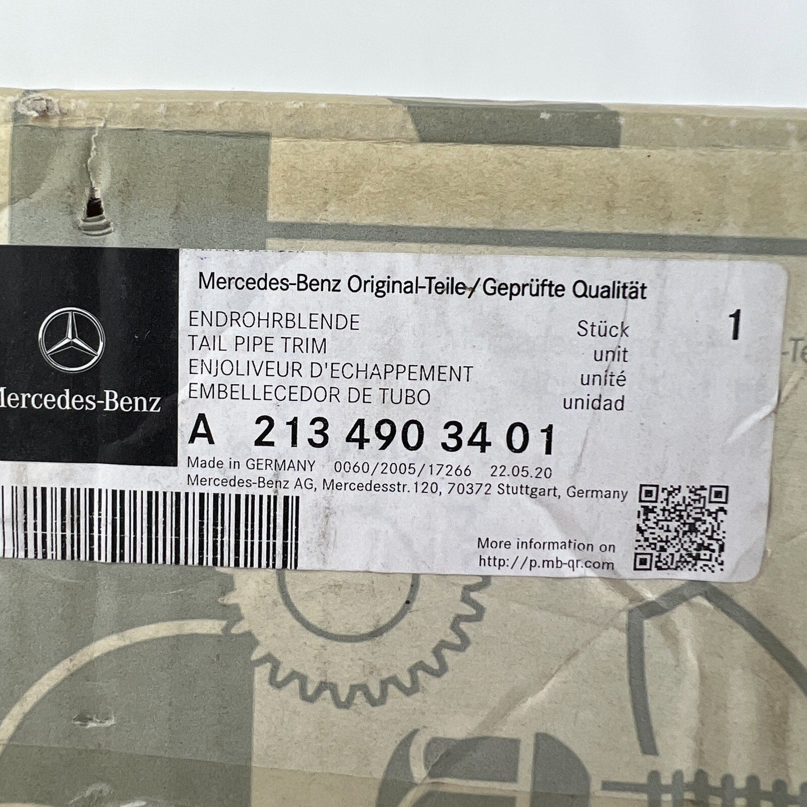 OEM 2017 - 2023 Mercedes E300 E400 4DR Right Exhaust Tip Heat Shield ...