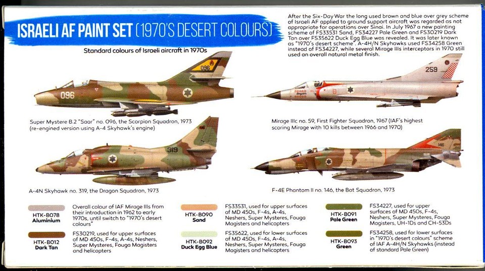 Hataka Hobby Paints ISRAELI AIR FORCE COLORS Blue Line Acrylic Paints ...