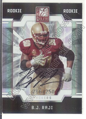 bj raji rc rookie draft auto autograph boston bc eagles elite college ...