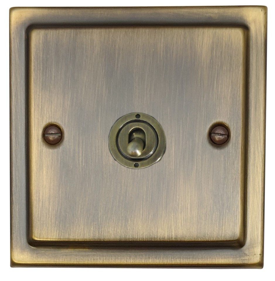 G&H Brassware Antique Brass Toggle Dolly Light Switch 1 or 2 Way 1 2 3 ...