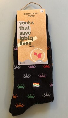 CONSCIOUS STEP Socks that Save LGBTQ Lives size: small / unisex NEW | eBay