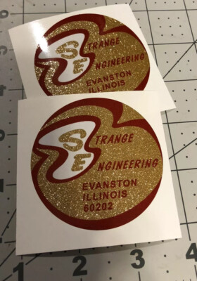 Strange Engineering Axle Decal Gold Metallic 1970’s 2 5/8" Set of 2 | eBay