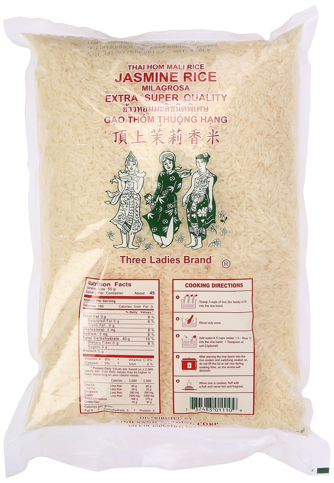 Three Ladies Jasmine Rice Long Grain 5 lbs (011109) | eBay