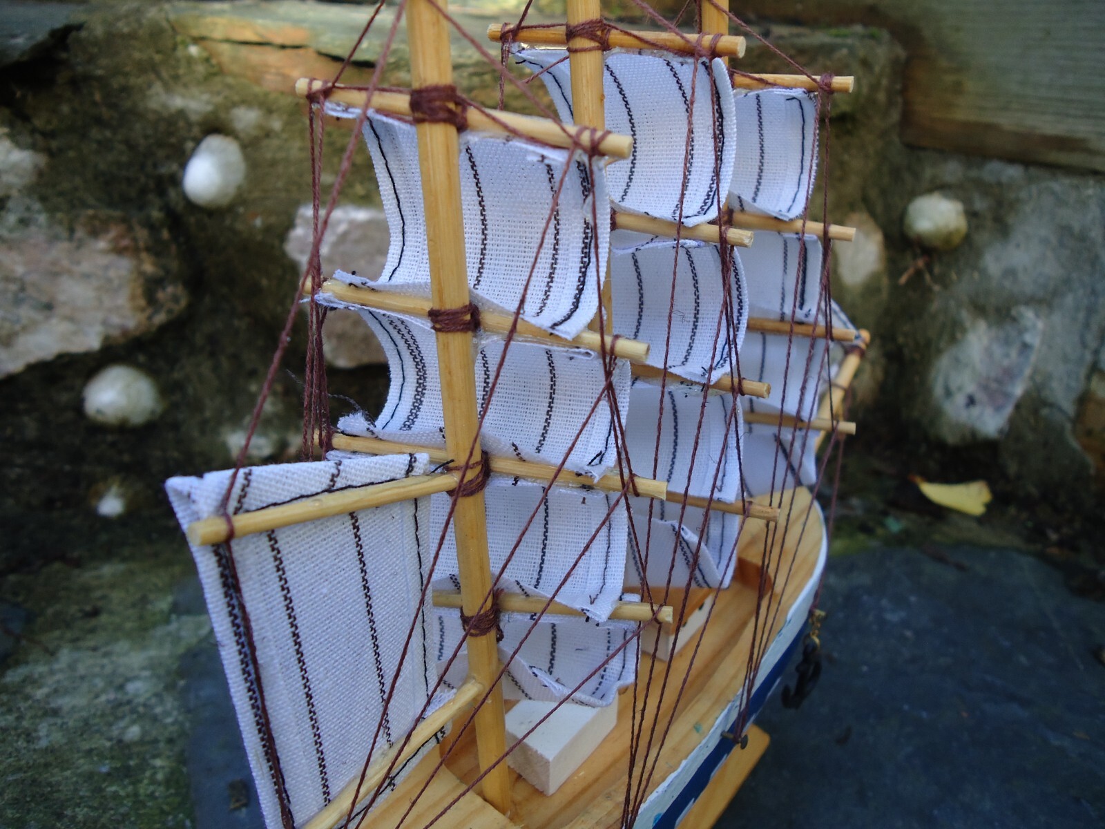 Ship Model Confection On Stand Made From Wood Lots Of Detail / Boat ...