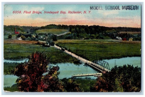 Rochester New York Postcard Float Bridge Irondequoit Bay Aerial View ...