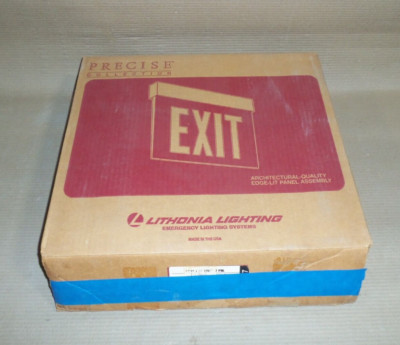 New Lithonia F2RP1RC PNL Edge-lit panel LED Exit sign, new open box, AK ...