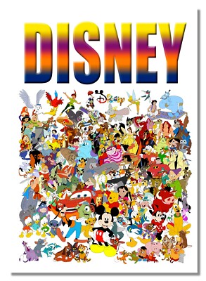 Disney Characters Poster Animation Cartoon Picture Kids Children Mickey ...