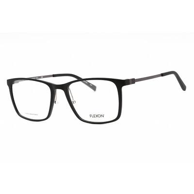 Flexon Men's Eyeglasses Matte Black Rectangular Full Rim Frame FLEXON ...
