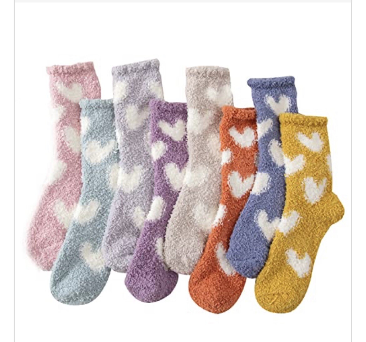 Girls Fluffy Socks 8 Pairs Various Colours | eBay UK