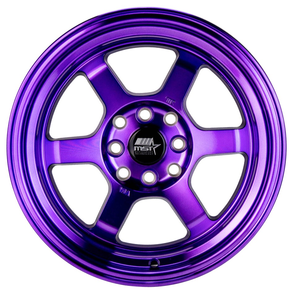 15x8 +0 MST Time Attack 01T 4x100,4x114.3 Cosmic Purple Wheels (Set of ...