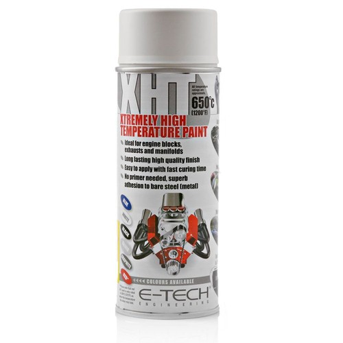 E-TECH XHT White Extremely High Temperature Spray Paint Car Engine ...