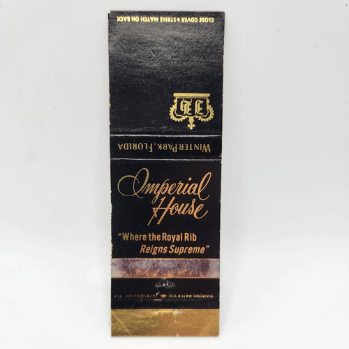 Vintage Matchcover Imperial House Rib Restaurant Winter Park Florida | eBay